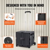 KFFKFF Collapsible Service Trolley, Supports up to 80 lbs, Compact ...
