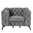 41 inch Single Sofa, 1-Person Velvet Couch with Button Tufted Back ...