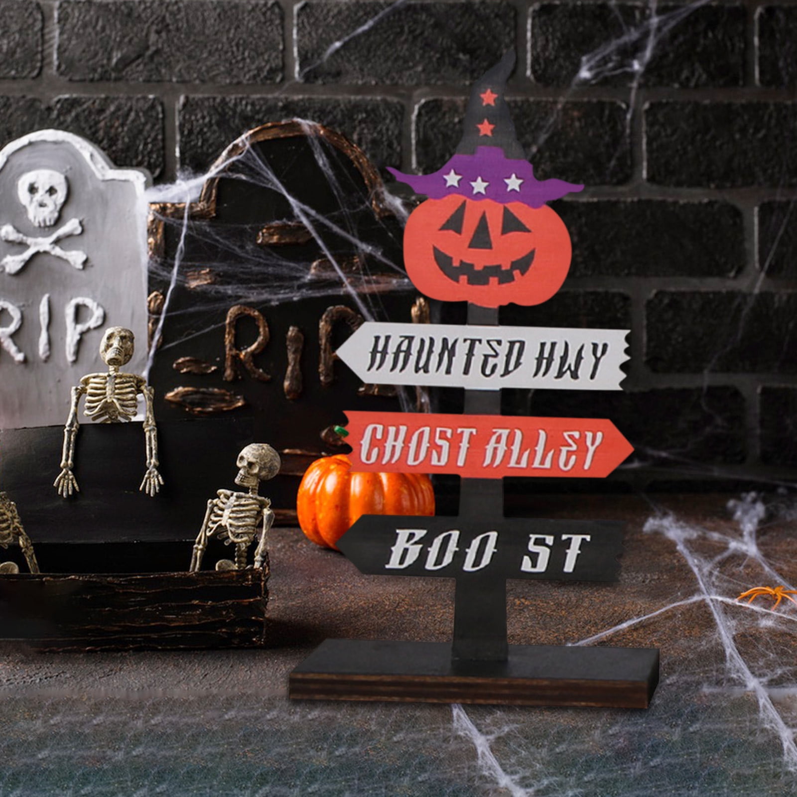 Fiudx Adornos de Madera para Halloween, Adornos de Mesa para Festivales ...