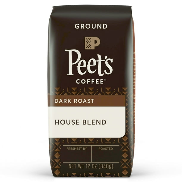 Peet's Coffee House Blend, Dark Roast Ground Coffee, 12 oz Bag ...