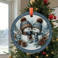 Snowman Couple Ornament, Winter Wonderland Decor, Cozy Holiday ...