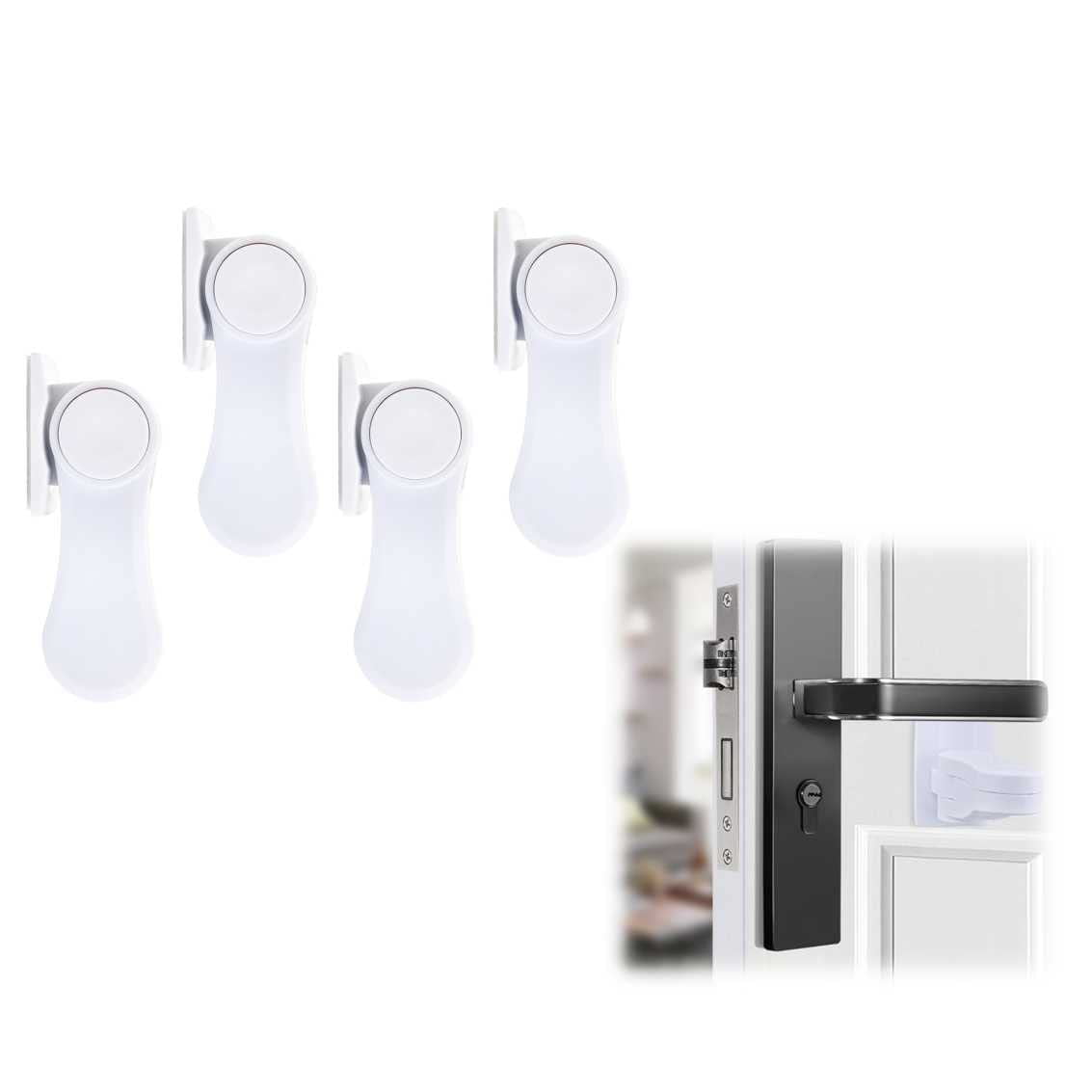 Baby Safety Handle Lock,Child Safety Handles Lever Lock,3M Adhesive ...