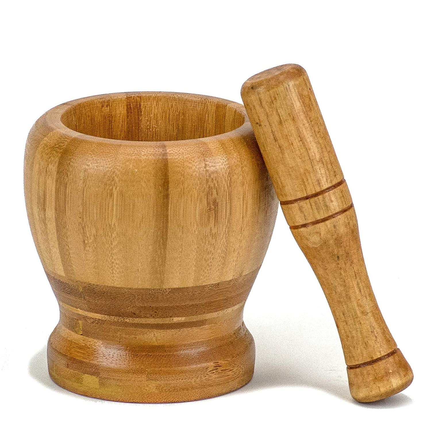 DecorRack Bamboo Mortar and Pestle, 4 inch - Walmart.com