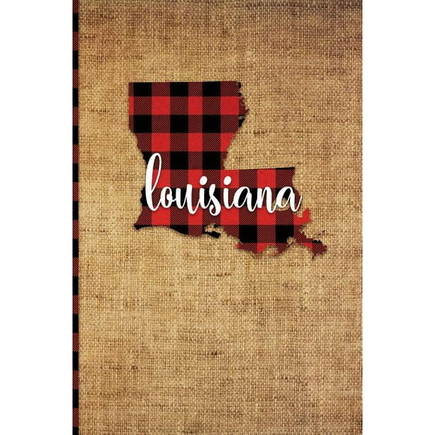 Louisiana: 6 X 9 108 Pages: Buffalo Plaid Louisiana State Silhouette ...