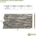 Ekena Millwork 48 5/8"W x 24 3/4"H x 1 1/4"D Cascade Stacked Stone ...