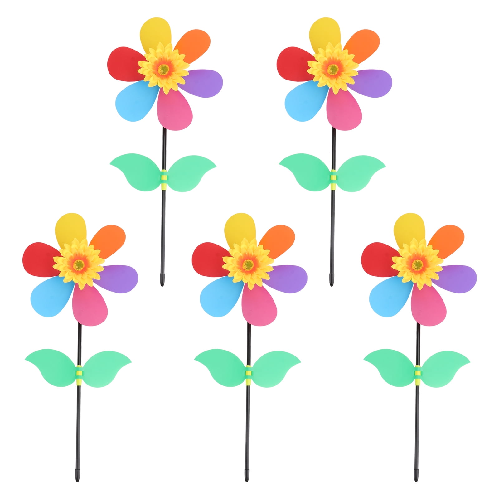Rainbow Wind Spinner Pinwheel Garden Pinwheel Yard Lawn Toy Sunflower ...