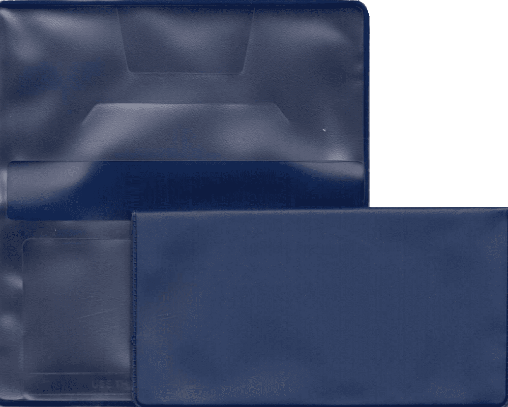 Vinyl Checkbook Cover for Top Tear Personal Checks (Monaco Blue) Unisex ...