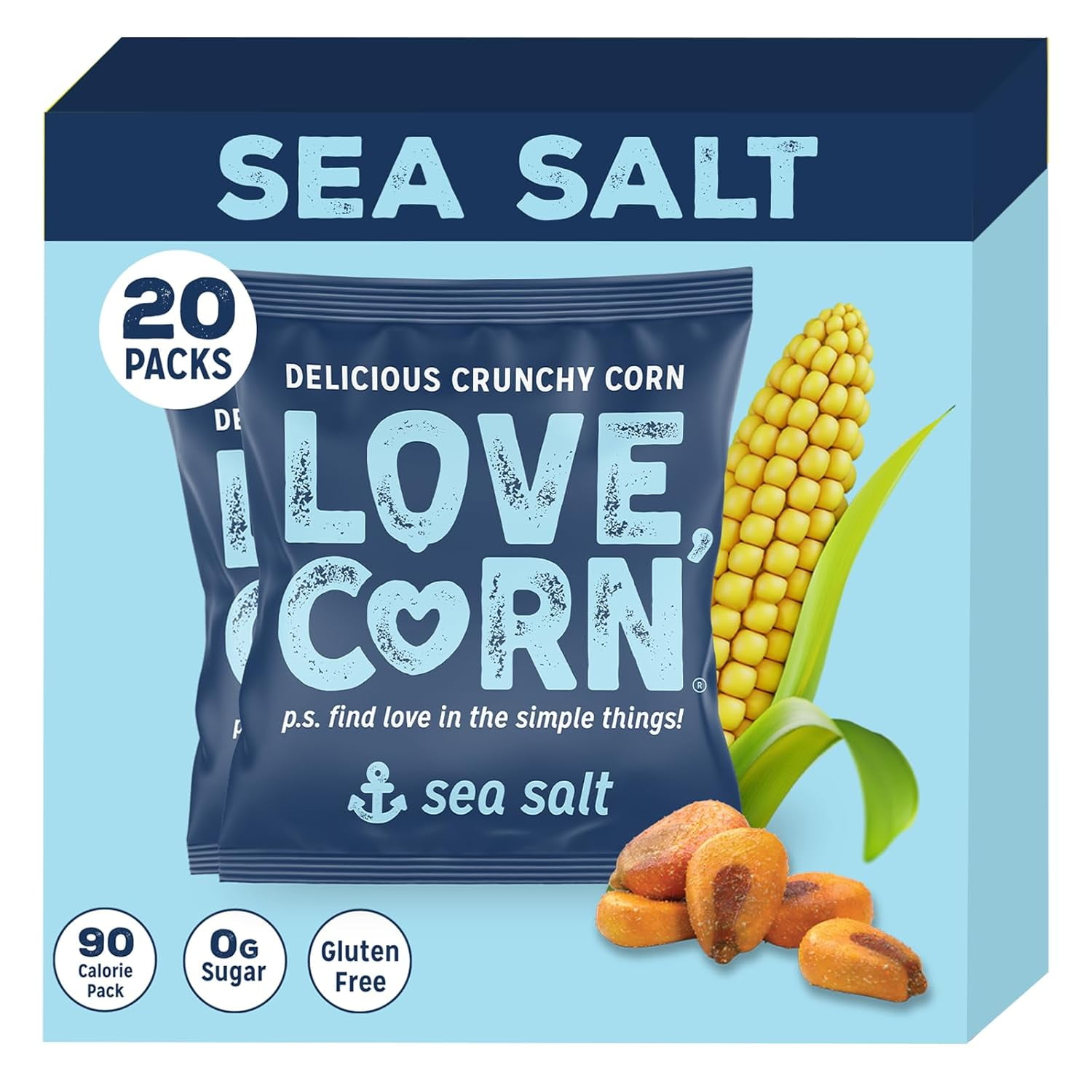 Sea Salt 0.7oz x 20 Bags - Delicious Crunchy Corn - Healthy Family ...