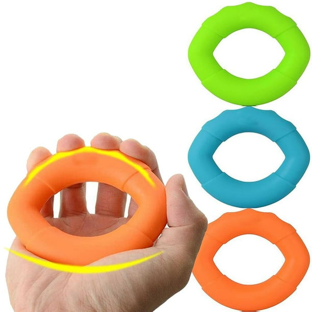 pitrice 3 Pack Grip Strengtheners Silicone Forearm Ring Hand Exercisers ...