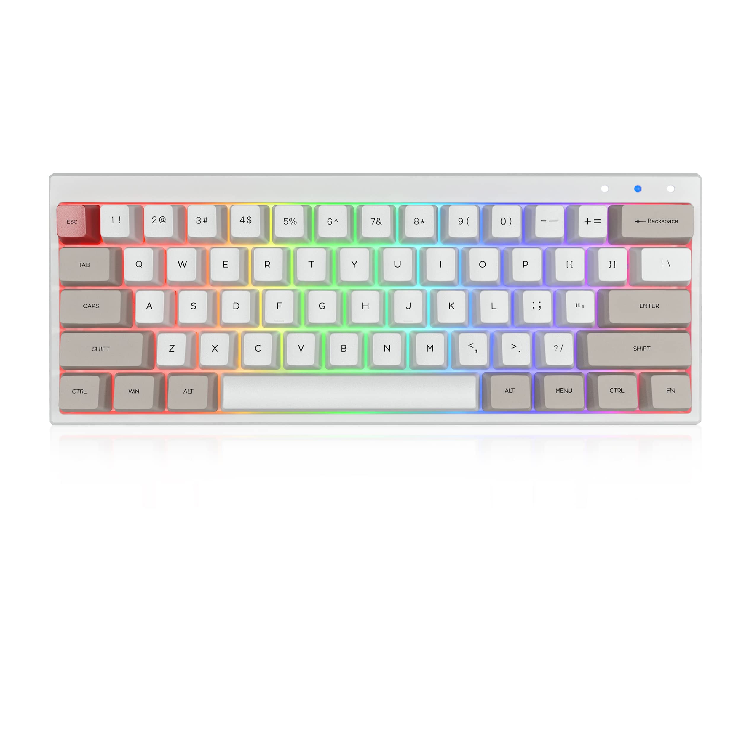 RTK61BP 60% Wireless Mechanical Gaming Keyboard,RGB Blacklit PBT ...