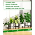 Adjustable Metal Planter Holder for Indoor/Outdoor, Fits 8-12.5in Pots ...