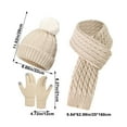 Btomtd 3 Piece Winter Set for Women Comprising a Hat, Long Neck Knit ...