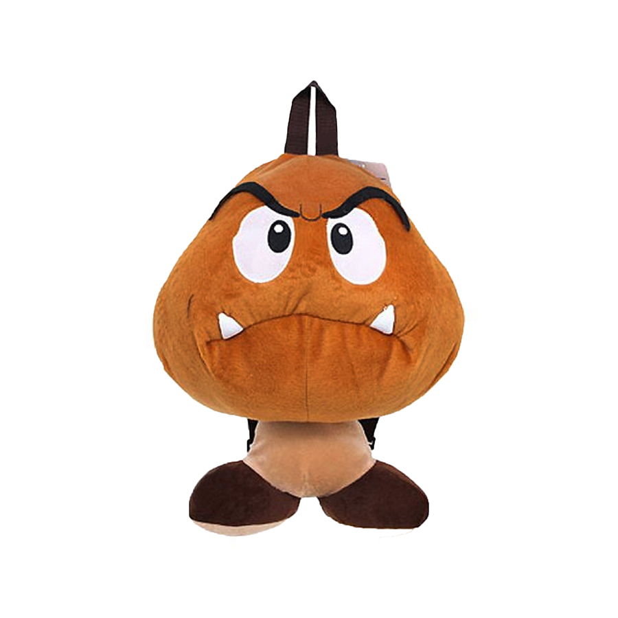 Super Mario - Goomba Plush Backpack Kids Bag with Zipper Pouch ...