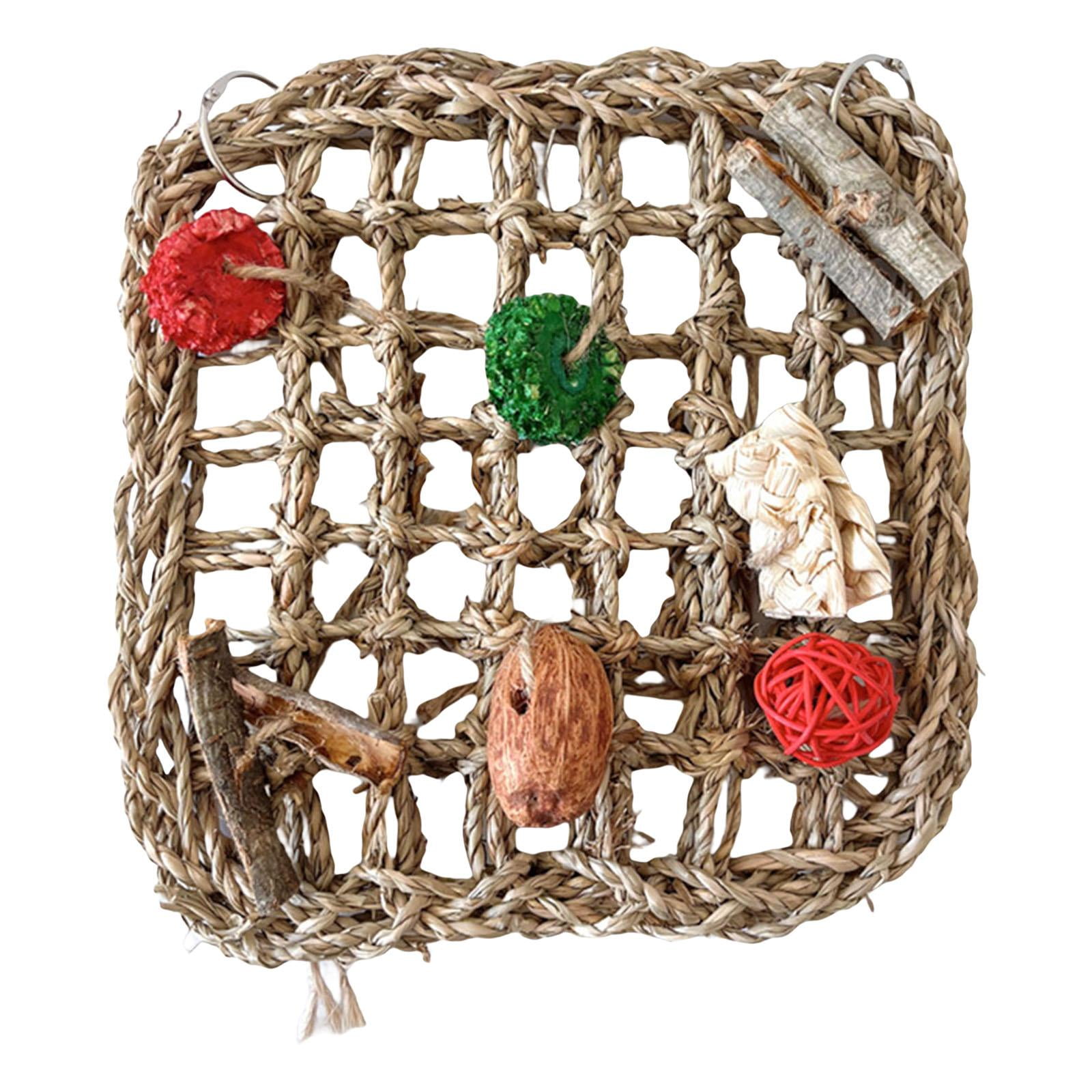 Parrot Climbing Net Chewing Hanging Rope Hammock for Macaws Budgie ...