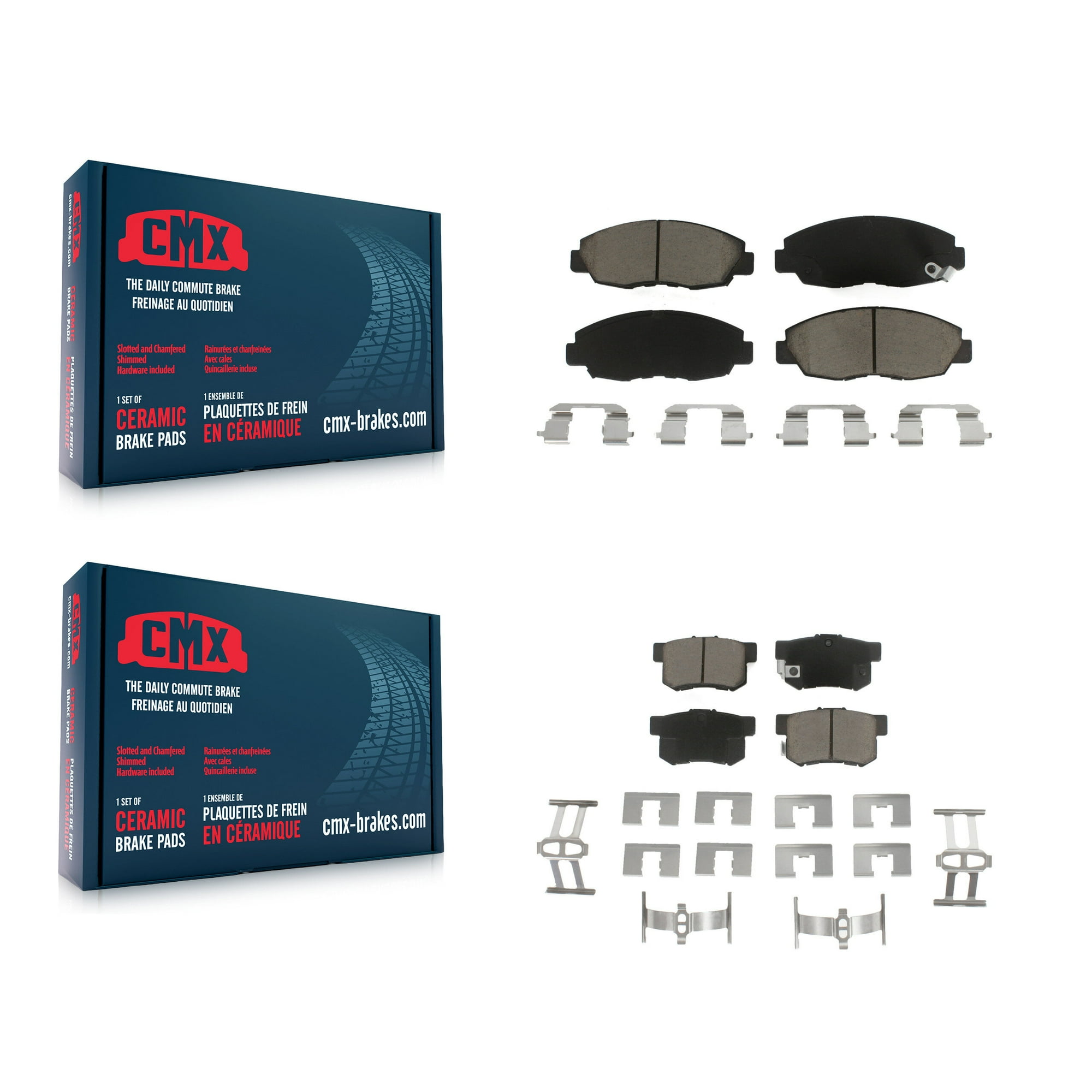 Cmx Front Rear Ceramic Brake Pads Kit For Car Honda Civic Accord Acura El Kcx-100175