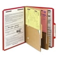 Smead Pressboard Folder,6 Section,Red,PK10 14082 - Walmart.com