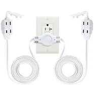 SlimLine 2236 Flat Plug Extension Cord, 2-Wire, 7-Foot, White - Walmart.com