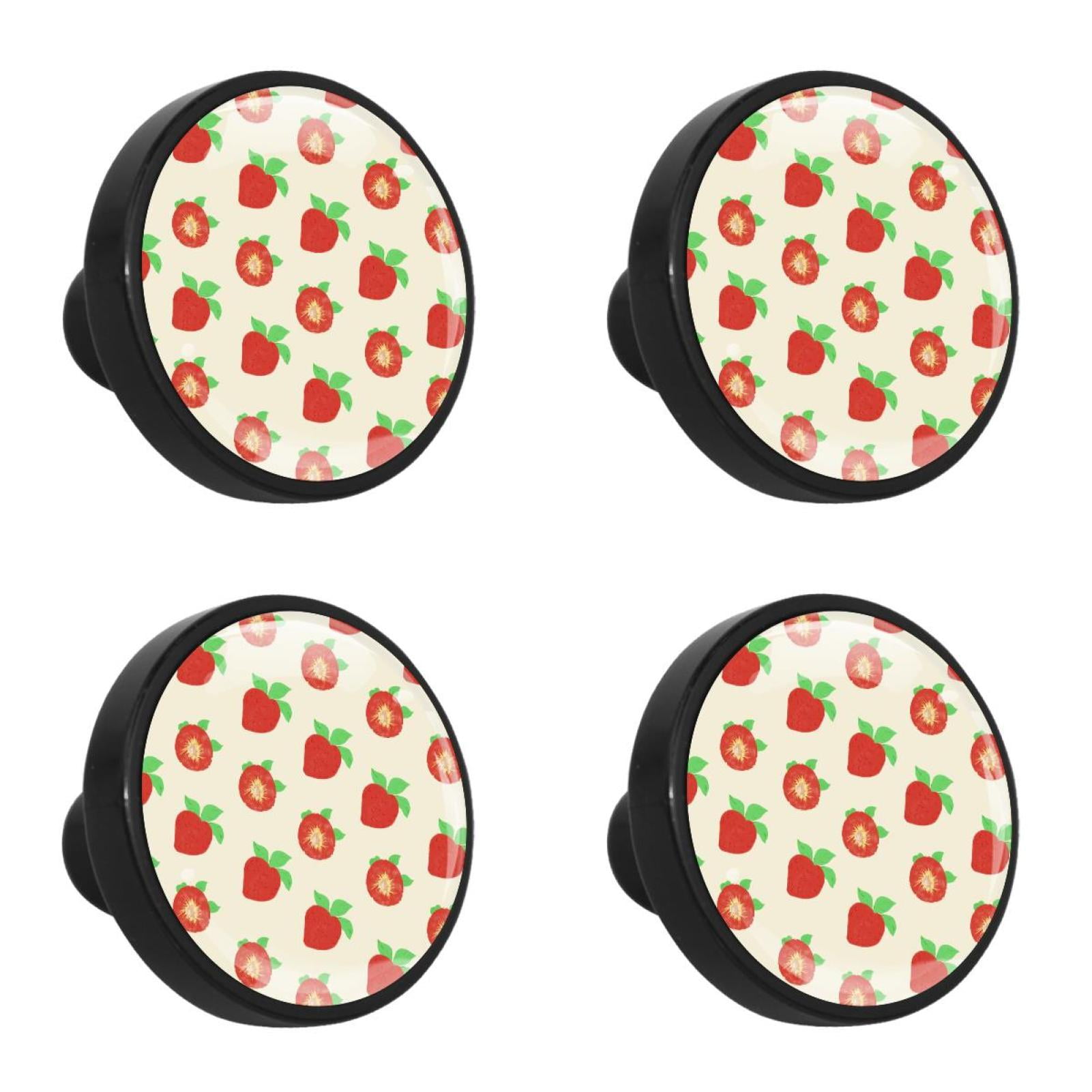 4 Pcs Strawberry Knobs for Kitchen Cabinet Cupboard Dresser Bookcase ...