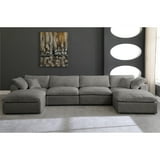 Maklaine Contemporary Gray Velvet Down Filled Modular Sectional Sofa - Walmart.com