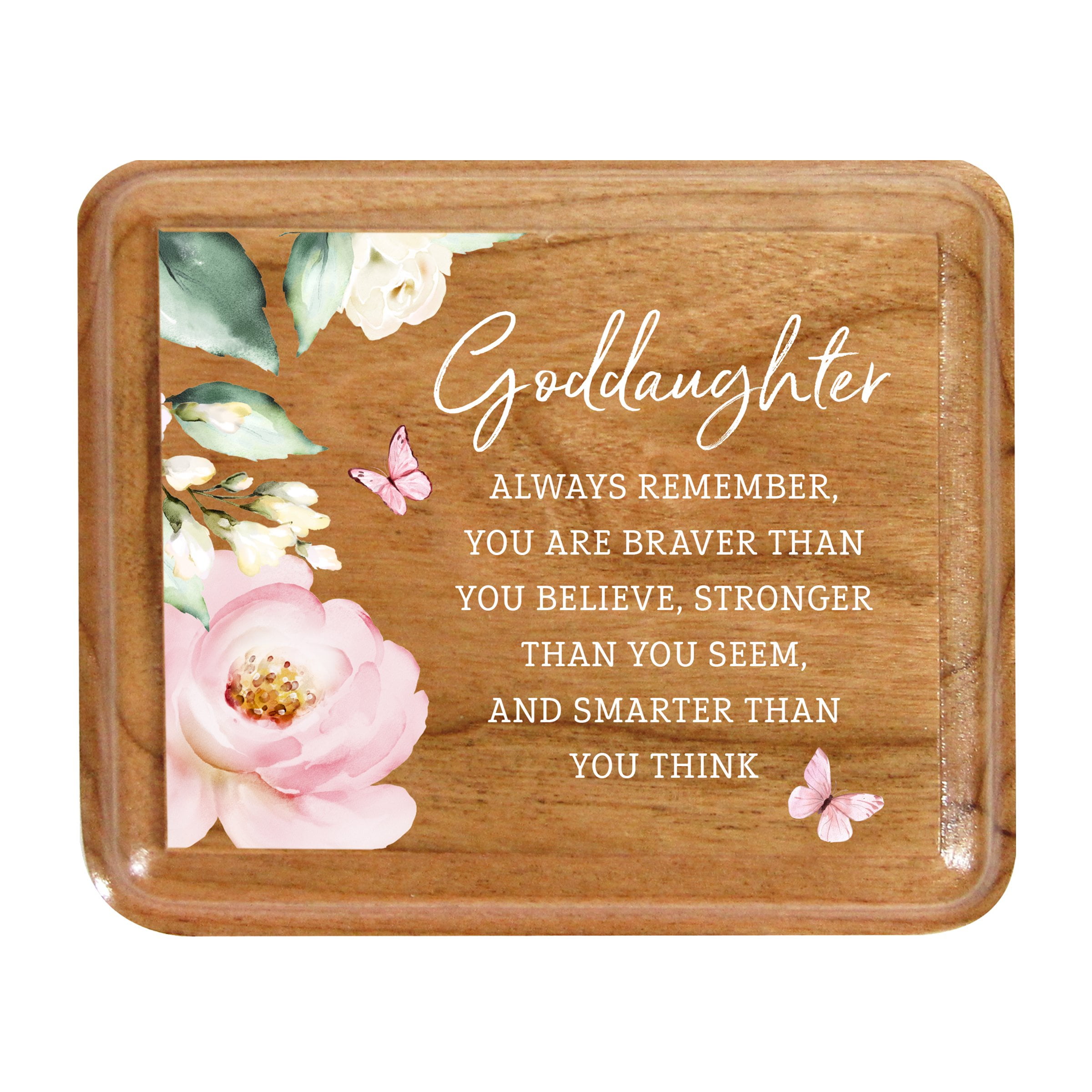 Modern Keepsake Box Inspirational Quotes for Goddaughter 3.5x3 Always ...