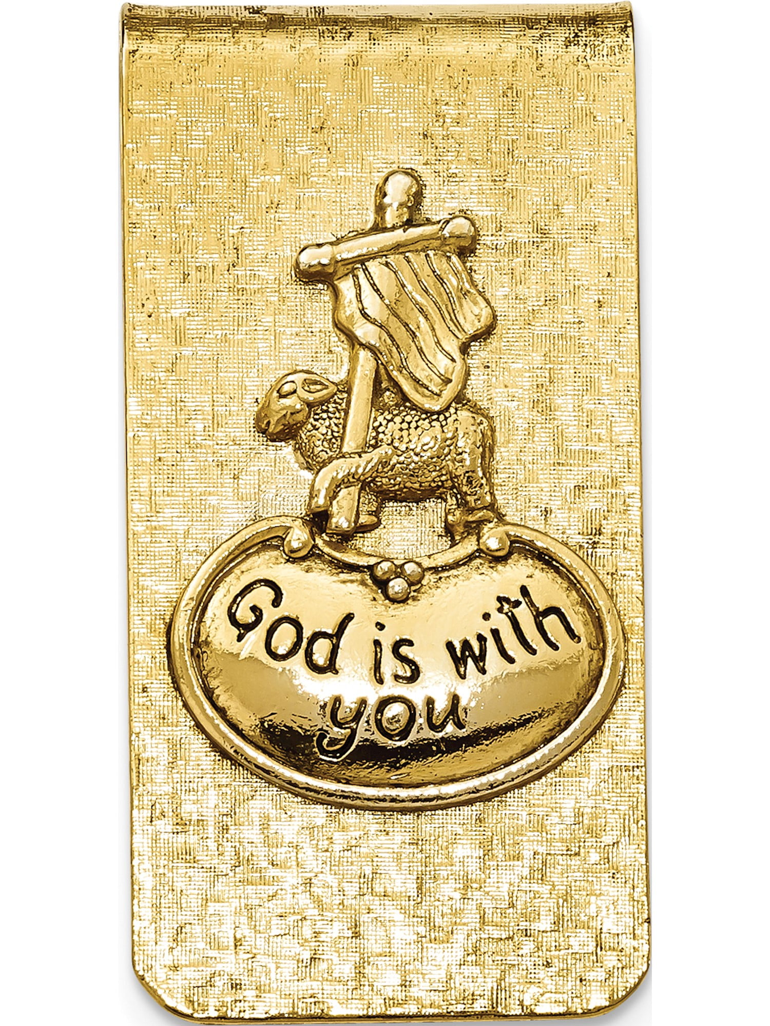 Symbols of Faith - 14k Gold-plated God Is With You Money Clip - Walmart.com