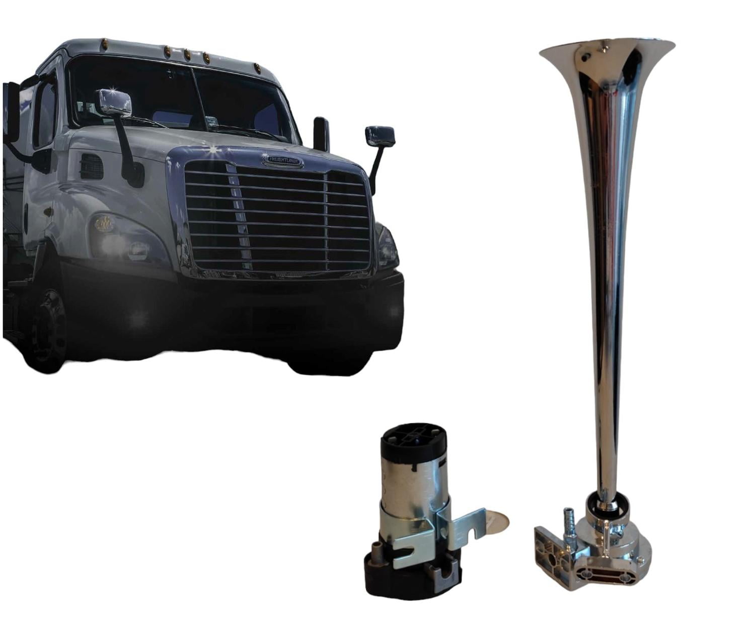 Corneta Metalica Para Camión Con Compresor De Aire 12v plateado ...