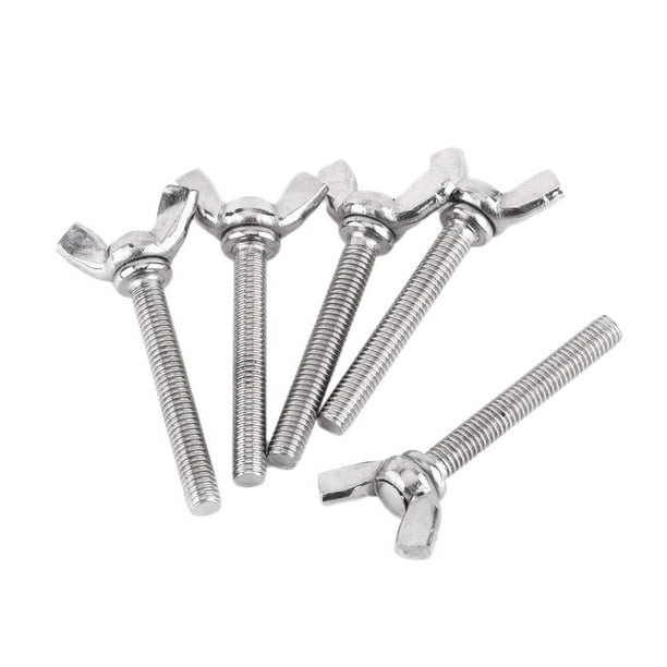5 Pcs M5 Butterfly Wing Hand Screws Bolts 304 Stainless Steel Fastener ...
