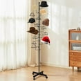 Freestanding Hat Rack Stand, Metal Hat Organizer Rack with 15 ...