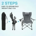 Andeworld Reclining Camping Chair, Adjustable Folding Chair with ...