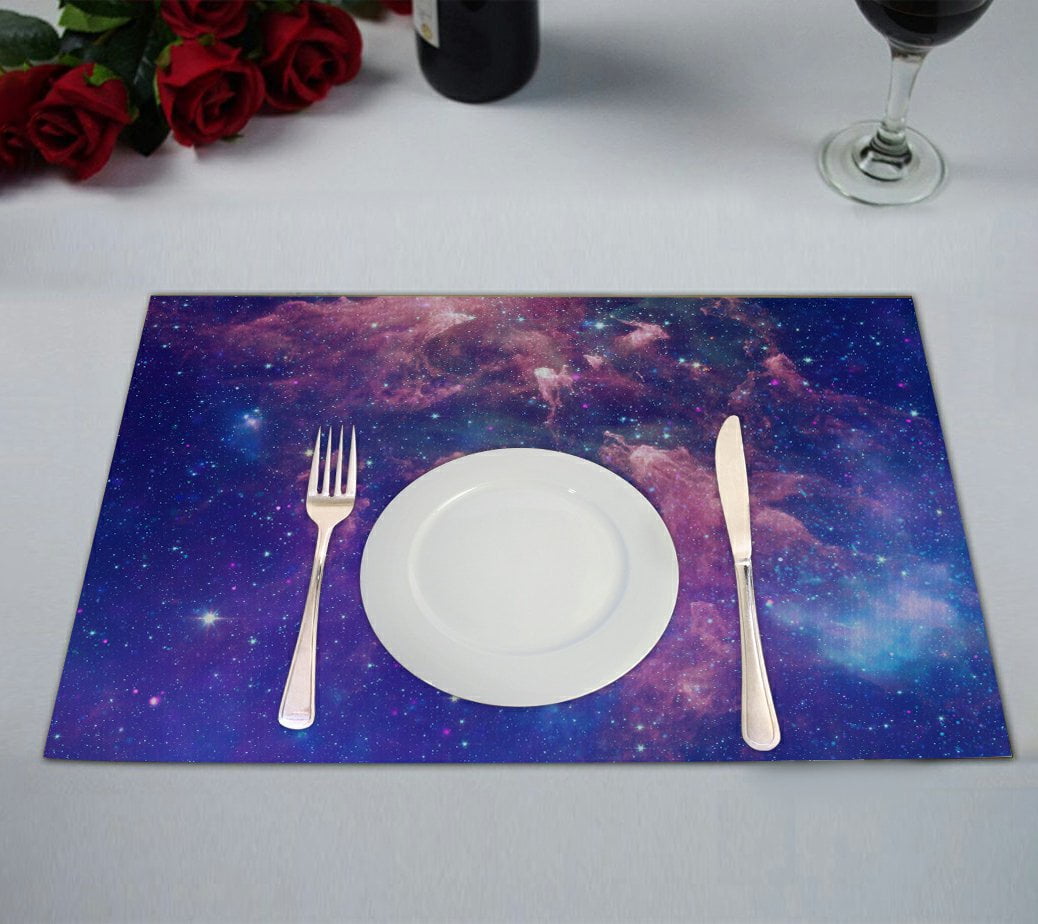 GCKG Universe Placemat, Stars of Planet and Galaxy in Outer Space ...