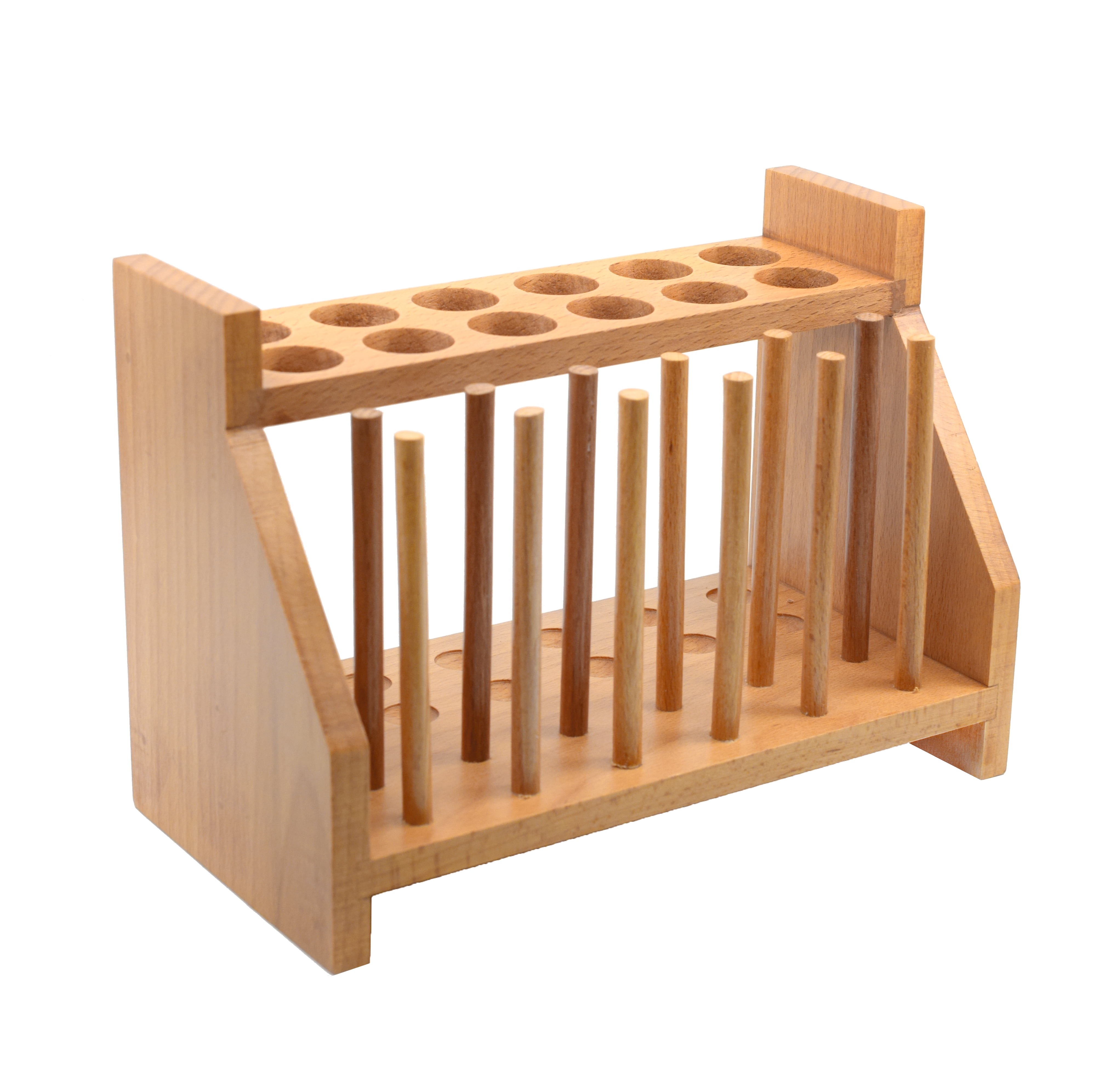 Test Tubes In Wooden Rack