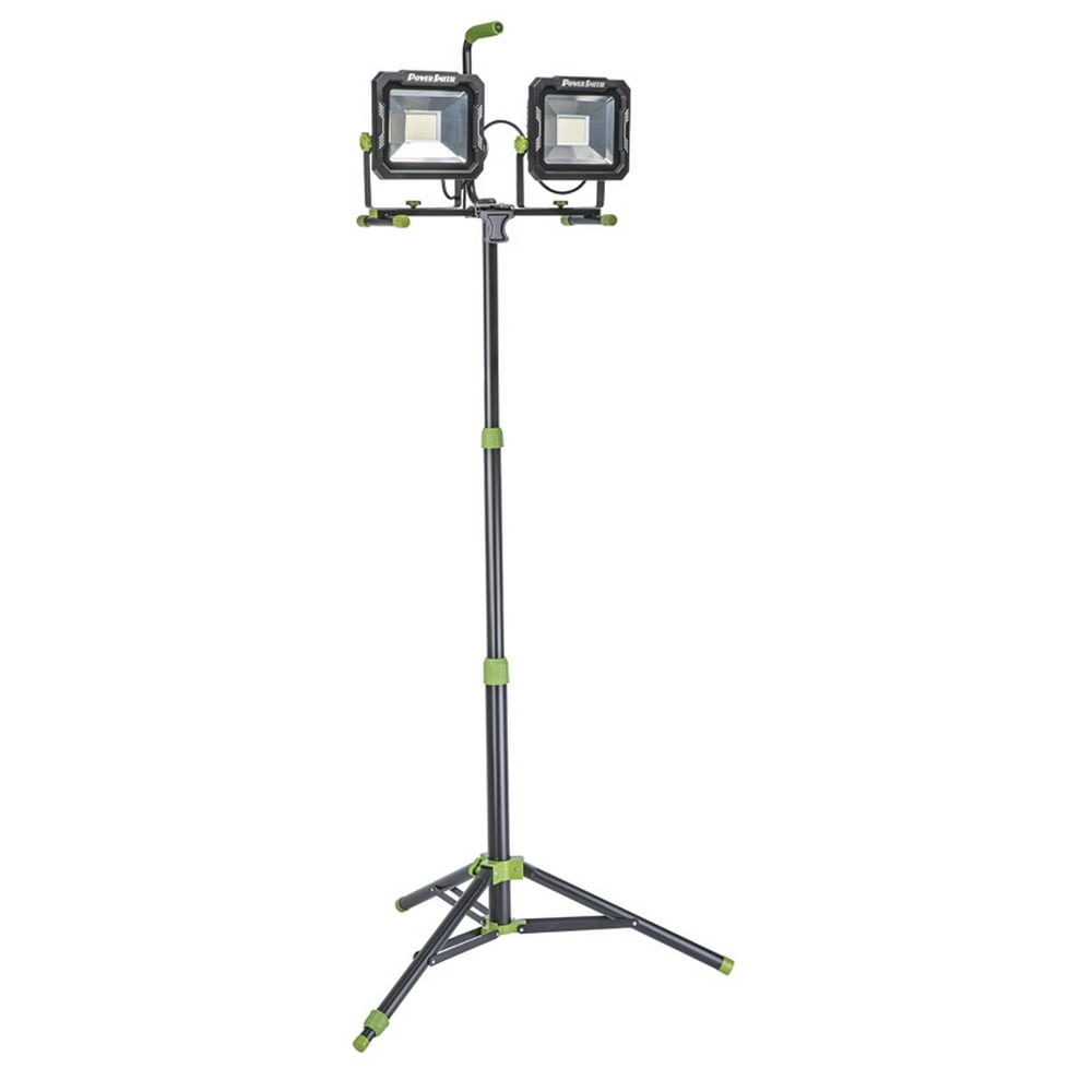 PowerSmith 15,000 Lumen LED Work Light with Metal Telescoping Tripod ...