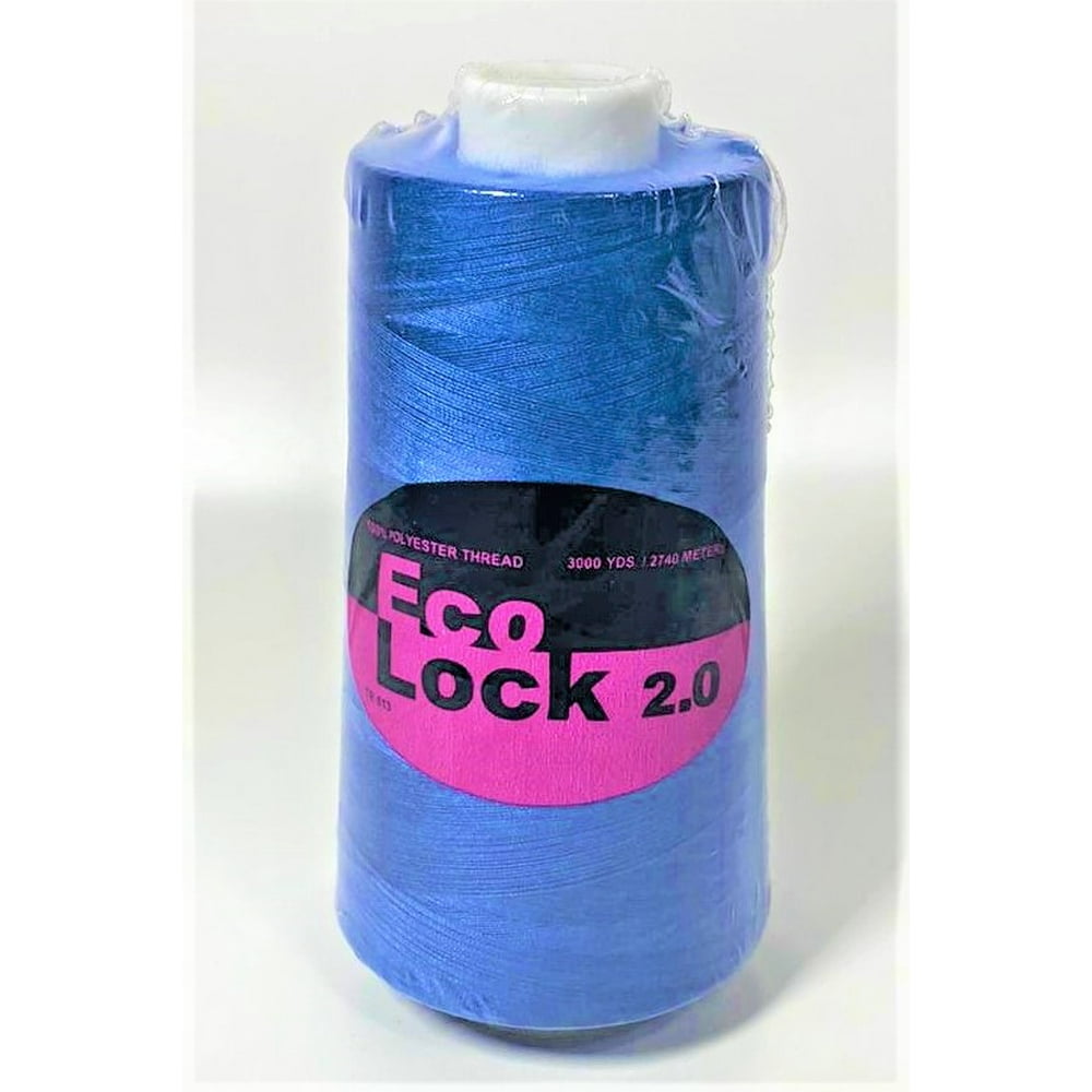 Eco-Lock 3,000 Yards 100% Polyester Thread - BLUE - Walmart.com ...