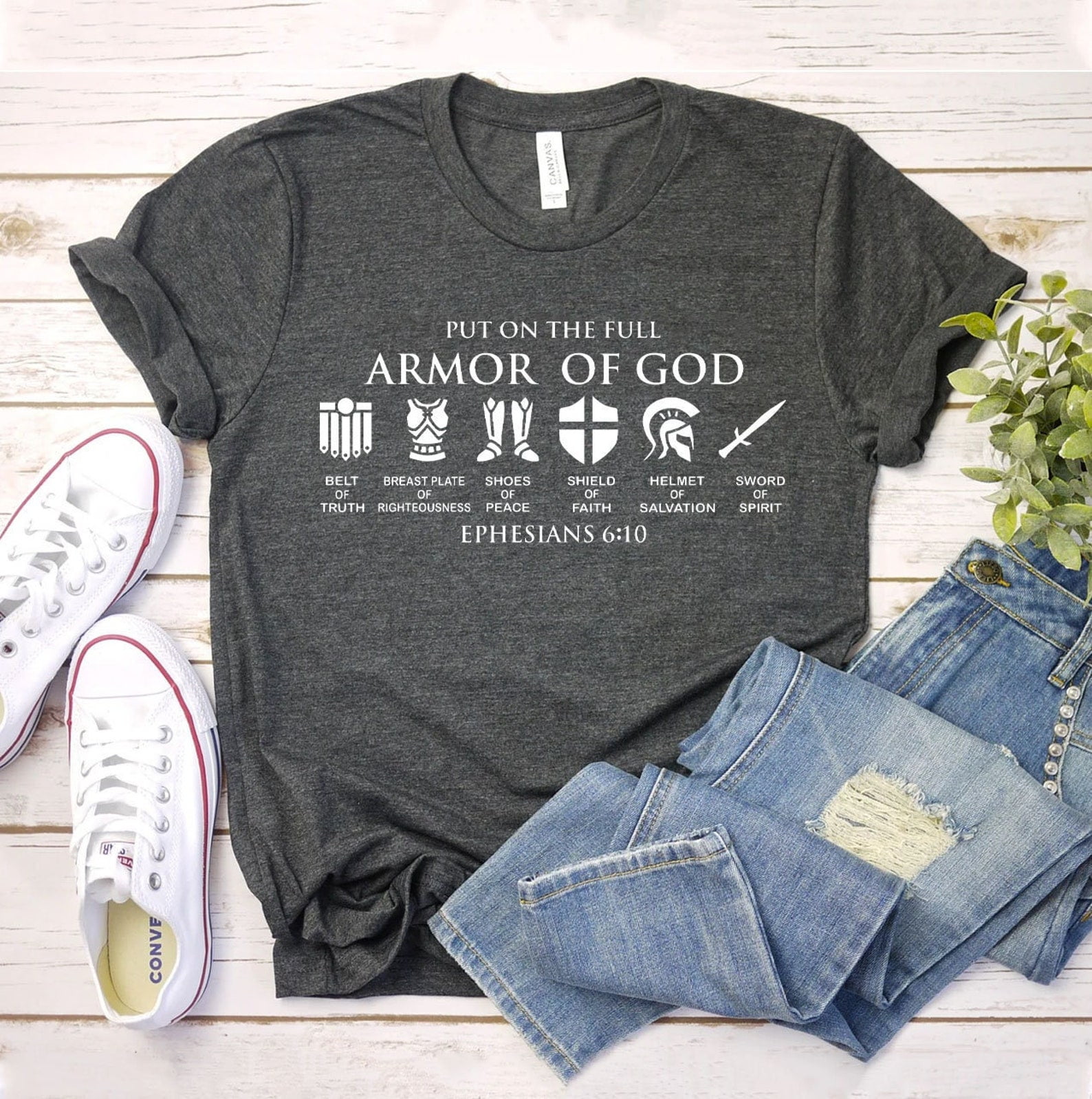 Put On The Full Armor Of God T-shirt Religious Tee Christian Shirt Gift ...