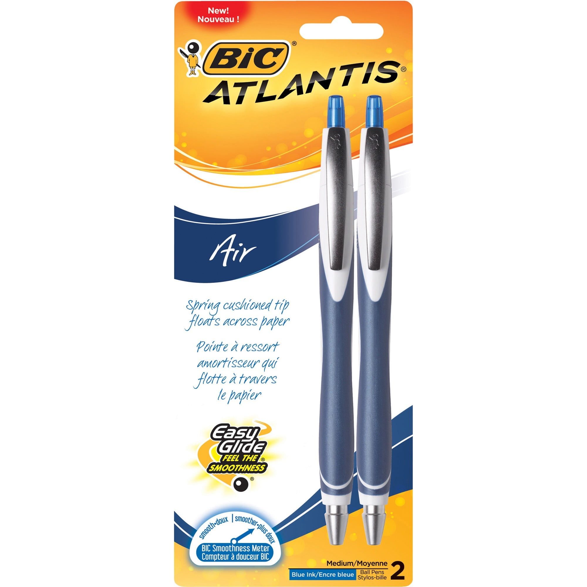 BIC Atlantis Easy Glide Retractable Ballpoint Pens - Walmart.com