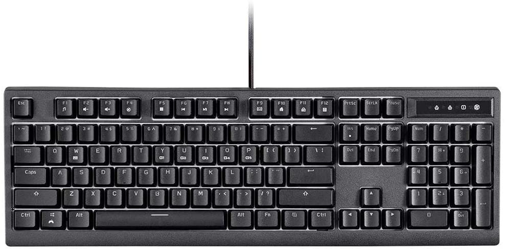 Monoprice Brown Switch Full Size Mechanical Keyboard - Black, Ideal for ...