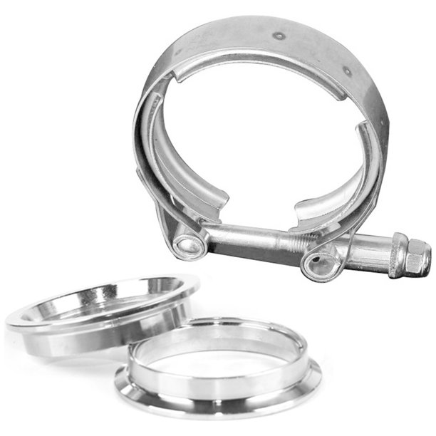 Muyoka Abrazadera de banda en V de 3 pulgadas para tubos de escape Turbo, abrazadera de banda en ...