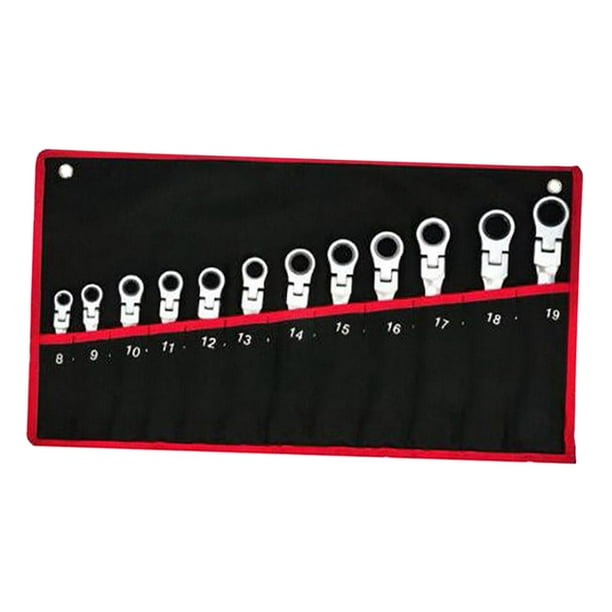 de llaves de trinquete combinadas métricas, trinquete flexible con bolsa organizadora portátil ...