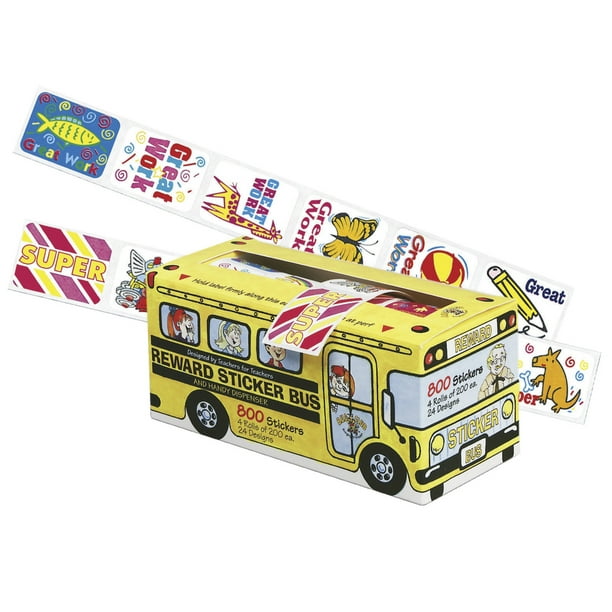 Pacon, PAC51450, Self-adhesive School Bus Rewards Stickers, 800 / Pack ...
