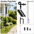 2026 Premium Garden Flag Holder, Metal Flagpole Stand with Clip and ...