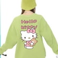 Cartoon Hello Kitty Crewneck Hoodie Womens Fashion Slouchy Coat Sanrio