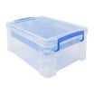 Super Stacker File Box-14.5"X10.5"X11.25" Clear/Blue Handles - Walmart.com
