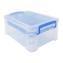 Super Stacker File Box-14.5"X10.5"X11.25" Clear/Blue Handles - Walmart.com
