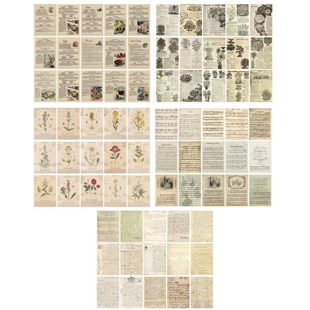 150 pieces of scrapbook paper, vintage scrapbook paper, cute notebook ...