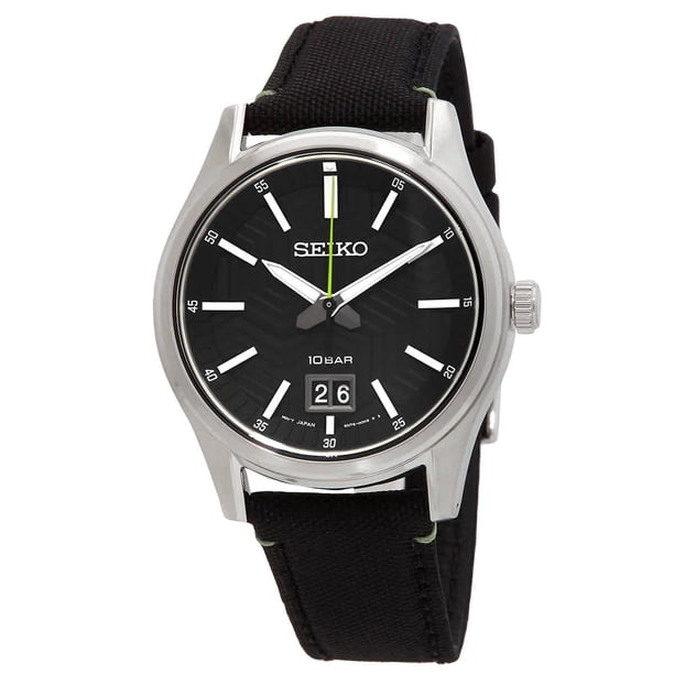 Seiko Big Date Quartz Black Dial Men's Watch SUR517P1 - Walmart.com