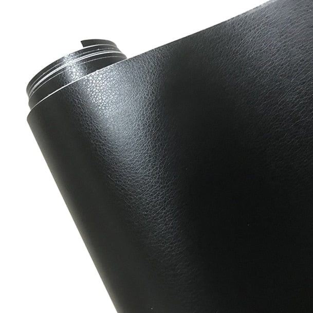 Black Leather Grain Texture Vinyl Car Wrap Sticker Decal Film Sheet ...