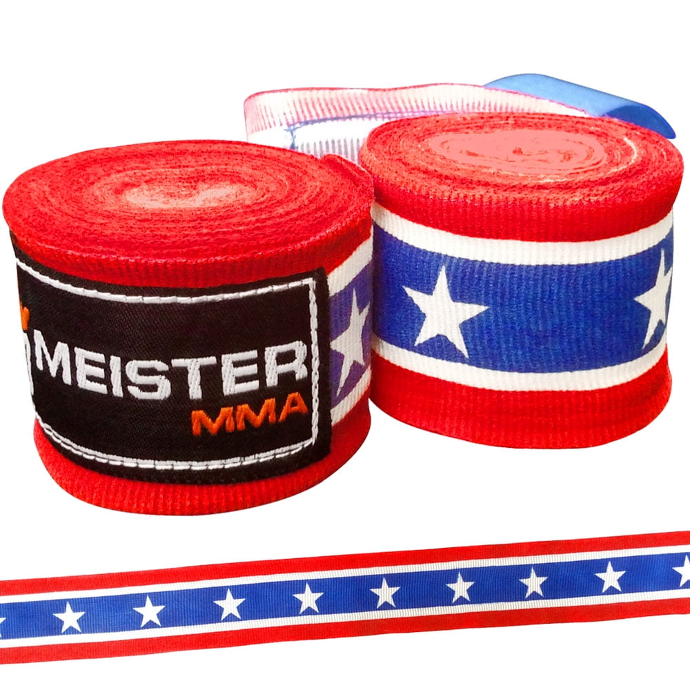 Meister 180" Semi-Elastic MMA Hand Wraps (Pair) - Walmart.com