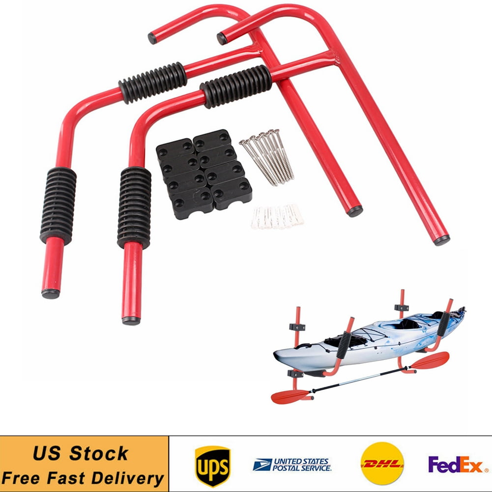 GZYF Pair Folding Kayak Rack Wall Mount Ladder Surfboard Canoe Storage ...