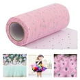 1 Roll Glitter Trimming Tulle Roll No Odor Net Yarn Wreath Decorations ...