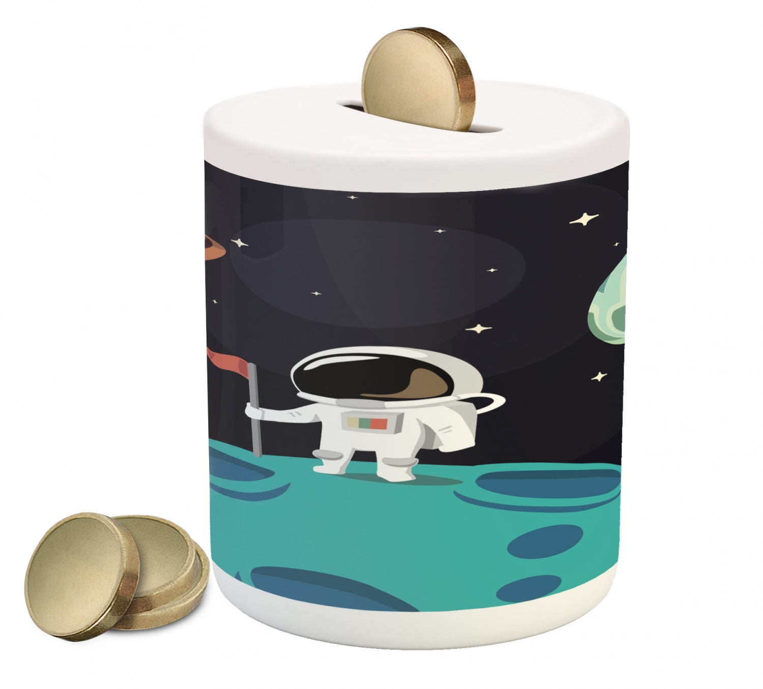 Space Piggy Bank, Planets Earth Mercury Galaxy Neptune Pluto Jupiter ...